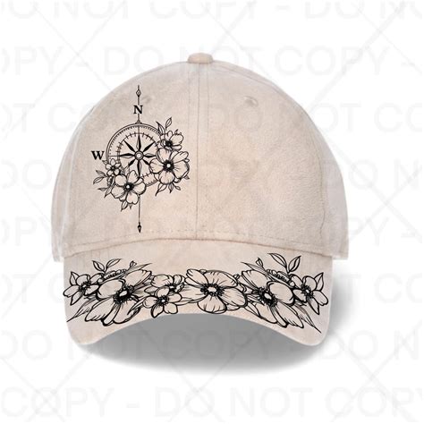 Compass Hat Burning Traceable Design Hat Burning Tracing Stencil For