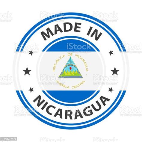 니카라과 배지 벡터로 제작되었습니다 별과 국기가있는 스티커 흰색 배경에 고립 된 표지판 0명에 대한 스톡 벡터 아트 및 기타 이미지 Istock