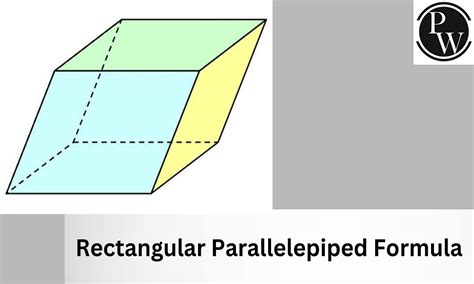 rectangular parallelepiped formula area volume