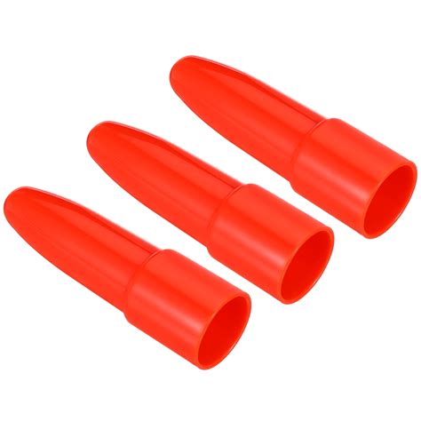 Uxcell Flashlight Diffuser Caps 3 Pcs Pc Plastic Wear Resistant Flashlight Signal Wand Red