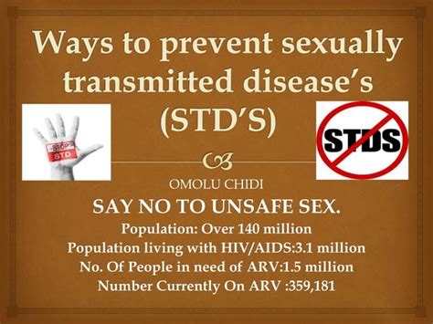 Ways To Prevent Sexually Transmitted Diseases Pptx Sexual
