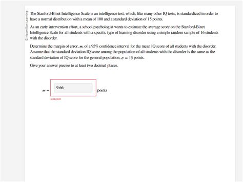 Solved The Stanford Binet Intelligence Scale Is An