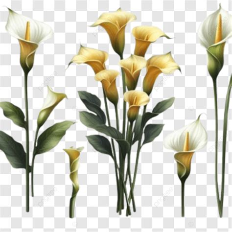 투명한 검은 배경 클립 아트에 노란색 칼라 백합 꽃 검은 배경에 노란색 칼라 백합 꽃 배경이 투명한 클립아트 꽃들 Png 일러스트 및 이미지 에 대한 무료 다운로드