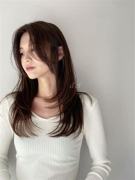 레이어드c컬펌 Hair Cuts Medium Length Hair Cuts Hair Inspiration Long