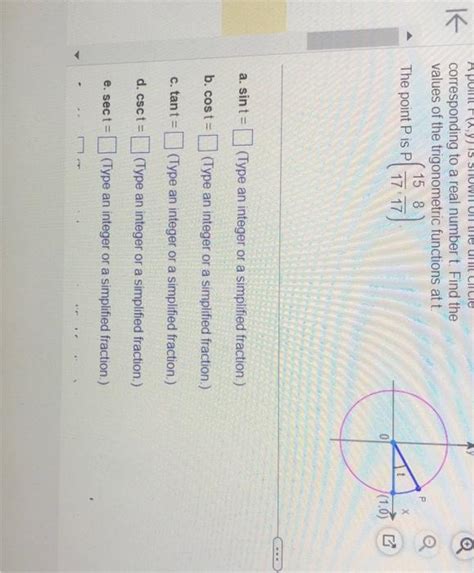 solved corresponding to a real number t find the values of