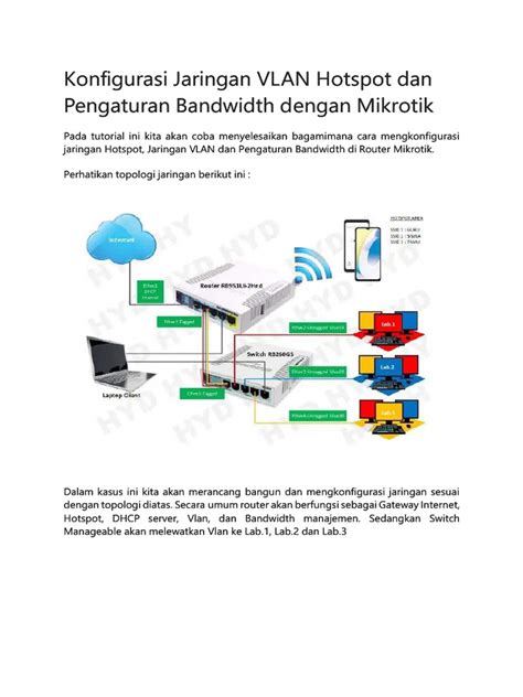 Pdf Konfigurasi Jaringan Vlan Hotspot Dan Pengaturan Bandwidth Dengan Mikrotik Router Compress Pdf