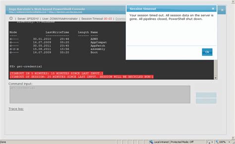 “webpsconsole” web based powershell console a new project on codeplex