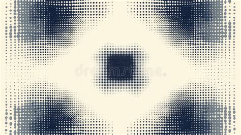 Abstract Halftone Dot Pattern Concentrating Towards Center Creating Dynamic Gradient Effect For