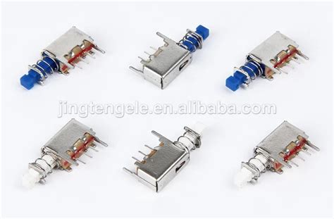 Latching Locking PCB Push Button Switch DPDT Pin DIP A Self Locking Straight Key Push Switch