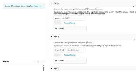 Solved Determine The Angular Velocity Of The Member CD Chegg