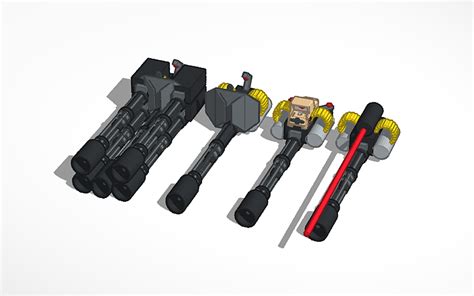 3d Design Minigun Tinkercad