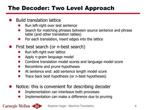 Ppt Machine Translation Decoder For Phrase Based Smt Powerpoint Presentation Id4034785