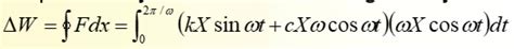 Solved Δw ∮fdx ∫02π ω Kxsinωt Cxωcosωt ωxcosωt Dt