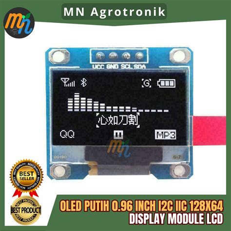 Jual OLED WHITE PUTIH 0 96 INCH I2C IIC 128X64 DISPLAY MODULE LCD Shopee Indonesia