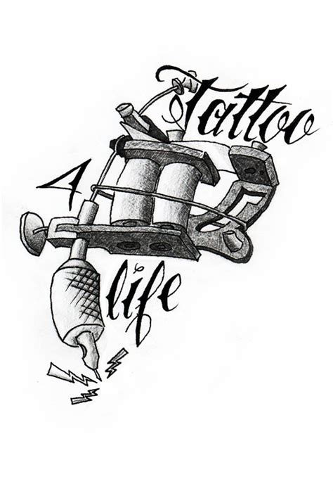 How To Draw A Tattoo Gun