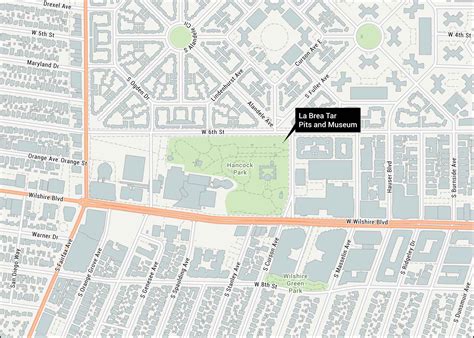 La Brea Tar Pits Map Us Maps
