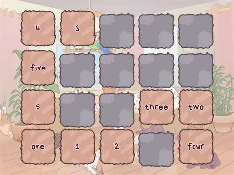 Numbers 1 10 Game Matching Pairs