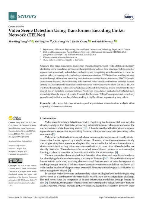 pdf video scene detection using transformer encoding linker network