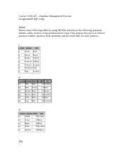 COSC457 HW6 SQL MySQL Script Sol Doc Course COSC457 Database