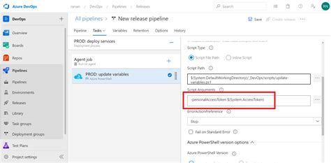 Azure Devops Pass A Personal Access Token Pat In Azure Cicd