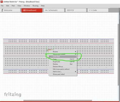 Unselect A Part Beginners Fritzing Forum