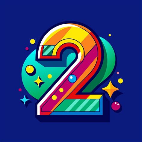 Premium Vector D Number Or Numeric Number Two