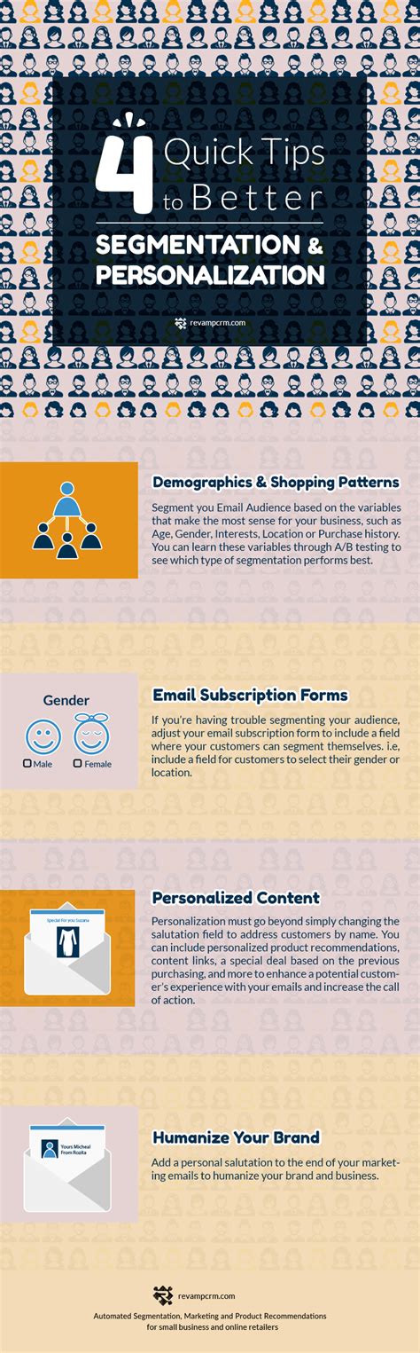 4 Quick Tips To Better Segmentation And Personalization Infographic