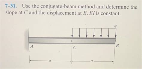 Solved 7 31 Use The Conjugate Beam Method And Determine The