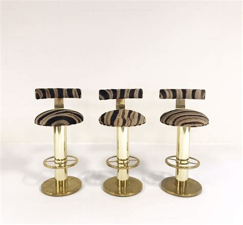 Bar Stools In Zebra Hide Set Of 3 Forsyth