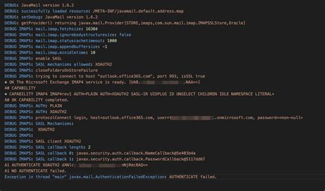Outlook What Scope Should Be Used To Connect Imap Store From Java
