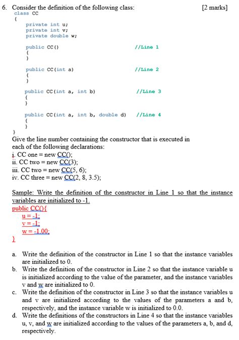 Solved Considering The Following UML Class Diagram Of A Chegg