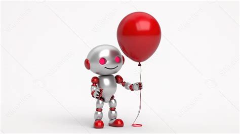 a 3d rendered robot and its playful gesture embodying the idea of