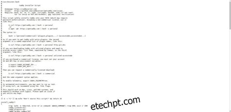 Como Instalar O Servidor Web Caddy No Linux Etechpt Com