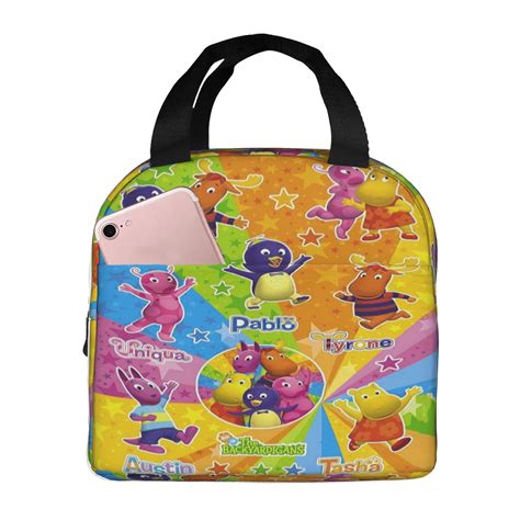 The Cute Backyardigans Lunch Bag Portable Tote Bag Insulated Lunch Box Picnic Beach Office