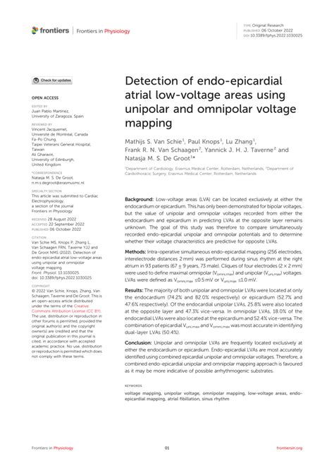 Pdf Detection Of Endo Epicardial Atrial Low Voltage Areas Using Unipolar And Omnipolar Voltage