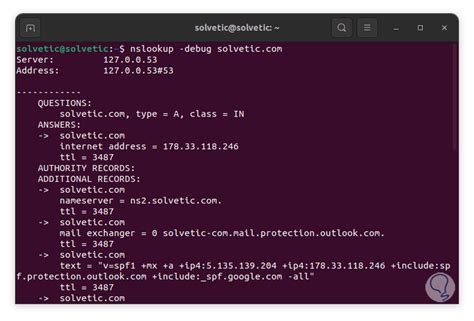 Comando Nslookup Linux ️ Ejemplos Cómo Usar Solvetic
