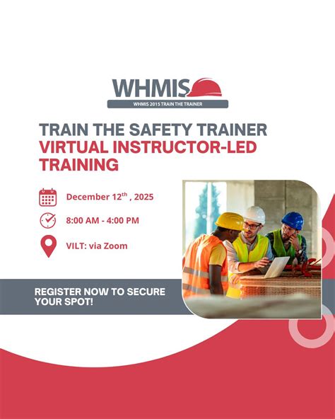 Bc 📘 Whmis 2015 Train The Trainer 📅 December 12 2025 🖥️ Vilt ⏰ 8