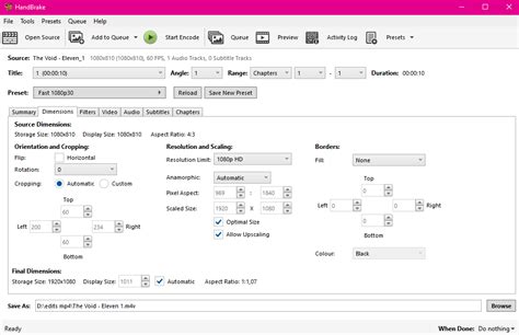 Crops Video To Wrong Format Rhandbrake