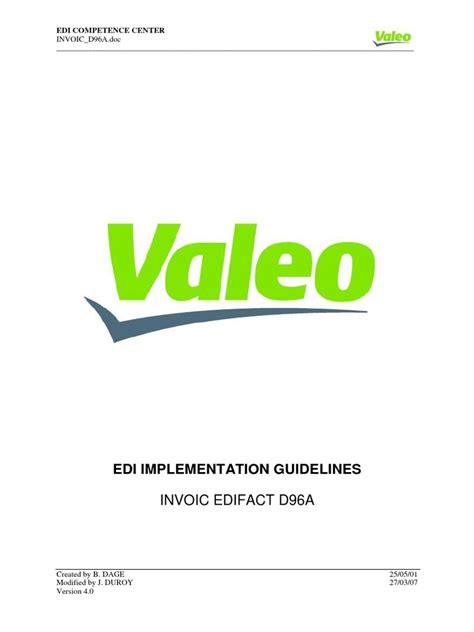 Edifact Invoic D96a Invoice Value Added Tax