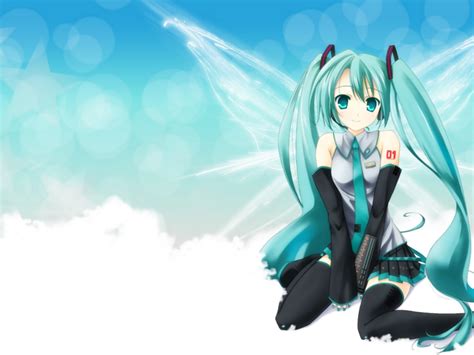 Hatsune Miku Twintails Vocaloid Wings