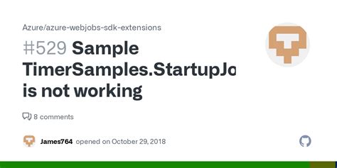 Sample Timersamplesstartupjob Is Not Working · Issue 529 · Azure