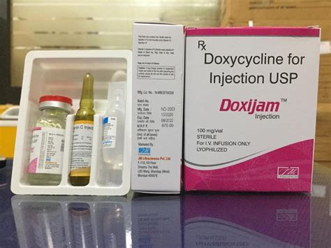 Doxycycline Injection Usp Prescription 100 Mg Per Vial Vitamin C At
