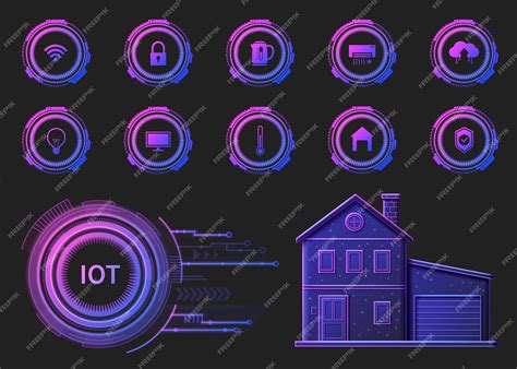 Premium Vector Iot Icons In Gradient Design