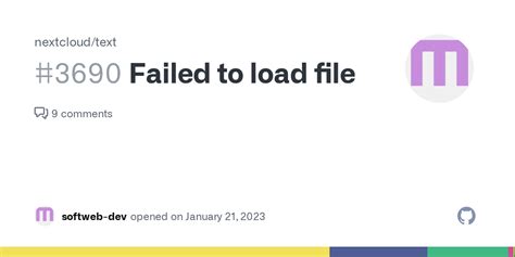 Failed To Load File Issue Nextcloud Text GitHub