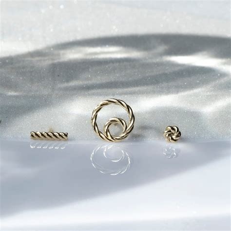 Dainty Solid Gold Stud Earrings 14K And 18K Gold Minimal Earrings Set