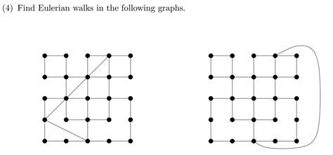 4 Find Eulerian Walks In The Following Graphs Chegg