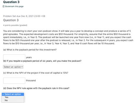 Solved Question Bookmark This Page Problem Set Due Dec Chegg
