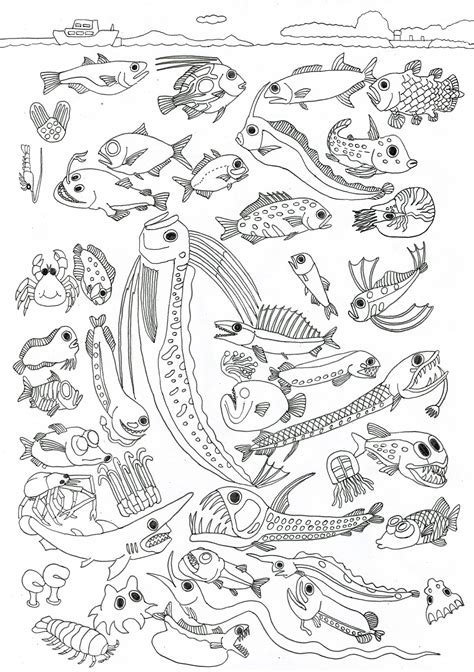 塗り絵 深海魚 たのしい塗り絵のブログ！（保育園や子育てで使える塗り絵をどうぞ）