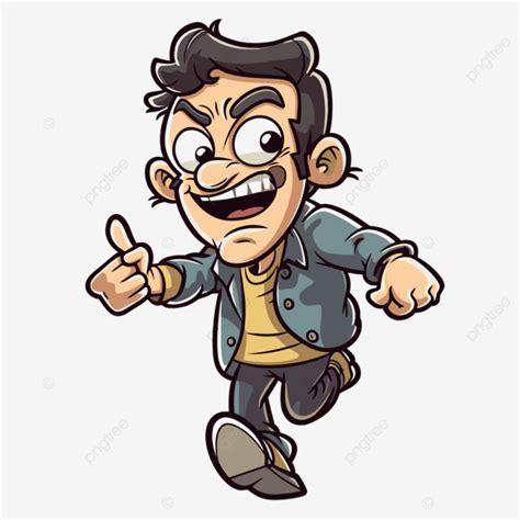 엄지손가락을 치켜세우고 웃는 남자의 만화 남자 캐릭터 이미지 벡터 기분 상표 만화 Png 일러스트 및 벡터 에 대한 무료