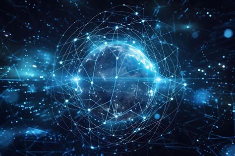 Premium Photo Digital Globe Surrounded By Network Connections